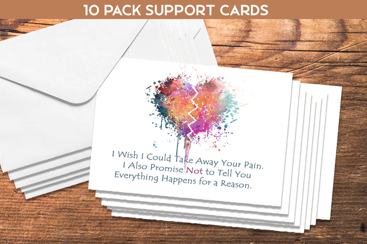 10-Pack Support Cards For I Wish I Could Take Away Your Pain - Bravester